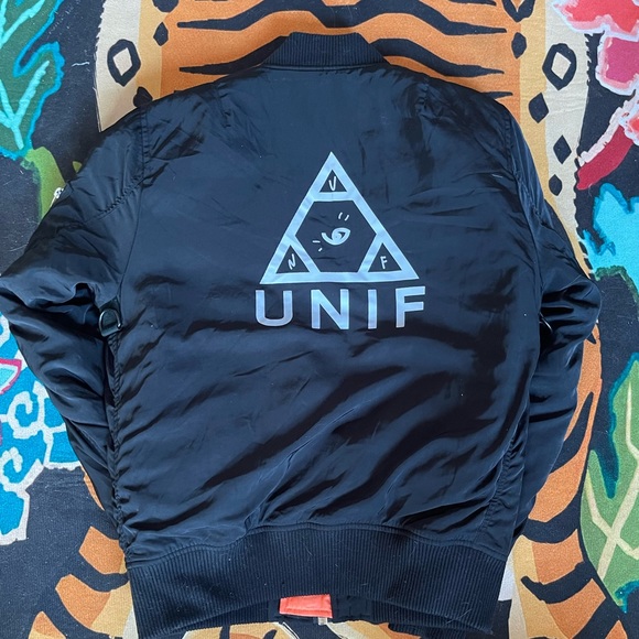 UNIF | Jackets & Coats | Unif Logo Bomber Jacket | Poshmark